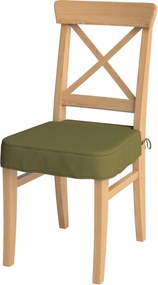 Sedák na židli IKEA Ingolf barva zelená látka pletený vzor