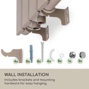 Blumfeldt Ontario, radiátor, 120 x 30 cm, 380 W, montáž na stěnu