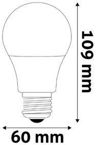 Prémiová LED žárovka E27 9,5W 1055lm, teplá, ekv. 75W, 3 roky