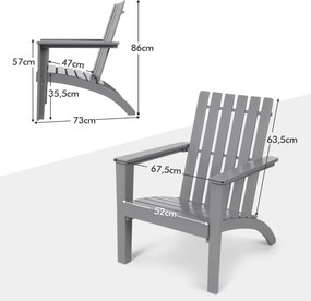 Costway Adirondack Chair zahradní židle z akáciového dřeva