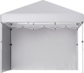 Pavilón Outsunny přibližně 3x3m, voděodolný stabilní zimní pop-up skládací pavilón se 2 bočními stěnami, UV 30+ ochrana, skládací párty stan zahradní