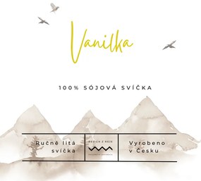 Vanilka, sójová svíčka 180g (M)