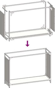 vidaXL Stojan na palivové dřevo Ocel válcovaná za studena [864203] Barva: Černá
