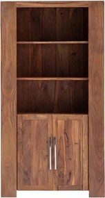furniture-nabytek.cz - Knihovna Osvaro akácie - Stříbrné kovové úchytky