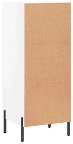 Příborník bílý s vysokým leskem 34,5x34x90 cm kompozitní dřevo - Default Title