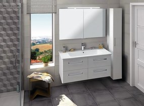 Sapho, MIRRÓ galerka s LED osvětlením, 120x70x16cm, 3x dvířka, bílá, MC121-0030