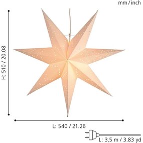 Eglo 410244 - Vánoční dekorace SENSY 1xE14/25W/230V 54 cm