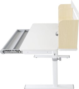 Rostoucí psací stůl SMART - přírodní / bílá