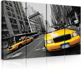 Obraz 120x80 Město New York Manhattan taxi ulice žlutý akcent