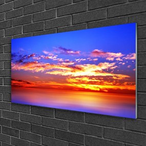 Obraz na skle Nebe Mraky Moře Krajina 120x60 cm