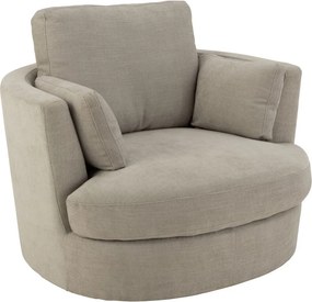 Šedé kulaté křeslo Swivel Grey - 98*107*88cm