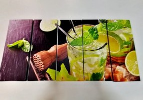 5-dílný obraz lahodné Mojito