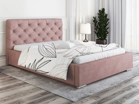 Velká dvoulůžková postel 200x200 cm Christel Barva: Růžová - Jasmine 61
