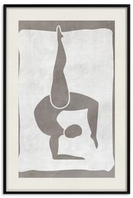 Plakát Gymnastka - gymnastický silueta ženy v abstraktním stylu