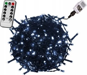 Voltronic Vánoční řetěz 40 m, 400 Led, studeně bílý, ovladač