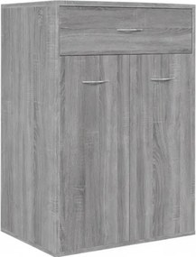 skříňka na boty, botník, 1 zásuvka, 2 dvířka, dřevo, 85x61x36 cm, šedá sonoma, Dekorino BB20260065