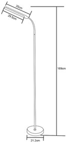 Zuma Line SM-605-WH - LED Stmívatelná stojací lampa LED/10W/230V 3000/4500/6500K