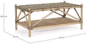 Zahradní konferenční stolek ratifa 96 x 56 cm přírodní MUZZA