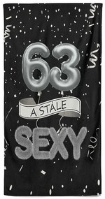 Osuška Stále sexy – černá (věk: 63, Velikost osušky: 100x170cm)