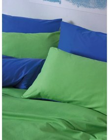 Zelené/modré povlečení na dvoulůžko/prodloužené z bavlny Renforcé s prostěradlem/4dílné 200x220 cm Sage – Mijolnir