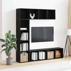 Knihovna 12 úrovní 3 ks 36 x 30 x 143 cm Kompozitní dřevo 3333046