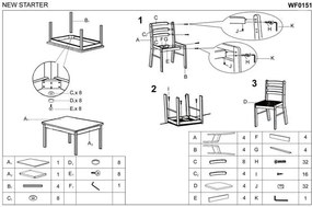 Halmar Jídelní sada NEW STARTER 4+1