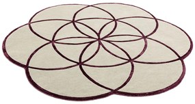 Asiatic London koberce AKCE: 200x200 kytka cm Ručně všívaný kusový koberec Lotus Purple - 200x200 kytka cm