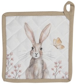 Podložka pod hrnec s motivem králíků Rustic Easter Bunny - 20*20 cm