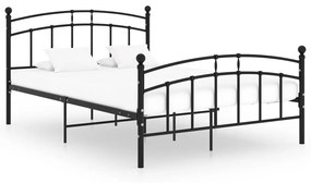 Rám postele černý kov 200 x 200 cm - Default Title