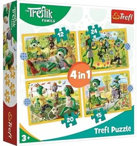 Puzzle puzzle treflíci: zábava 4v1 (12,15,20,24 dílků)