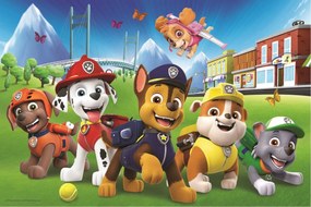 TREFL PUZZLE Tlapková patrola na trávníku 33x22cm skládačka 60 dílků tr17375