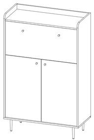 GiB Meble VASINA KB90 CHESTER/BAR / Komoda/bar