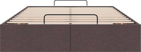 Osmanský rám postele bez matrací tmavě šedá 120x190 cm textil 3310864