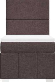 Box spring postel s matrací tmavě hnědá 90x200 cm textil 3291547