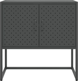 Příborník antracitový 75 x 35 x 75 cm ocel 335873