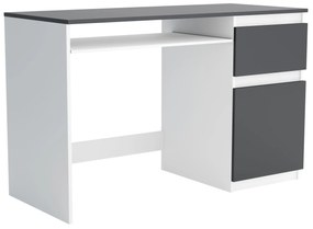 Školní počítačový stůl 120 cm REMO1 Bílá/Antracit