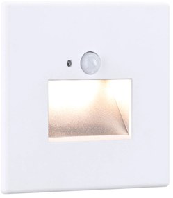 Paulmann 93133 Edge Quadro, svítidlo do stěny se senzorem, 1x1,2W LED 2700K, matná bílá, 8x8cm