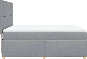 Box spring postel s matrací světle šedá 140 x 190 cm textil 3291268