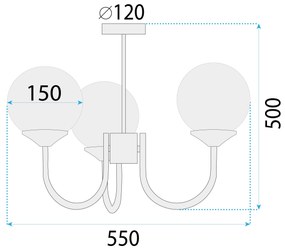 Toolight Závěsné moderní osvětlení APP1579-3CP