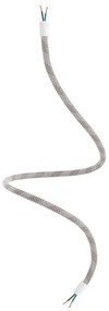 creative cables Creative flex - ohebná trubice potažena světlou směsí textilií RM72 Délka: 30 cm, Barva komponentu: Matný chrom