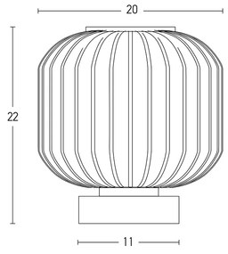 Zambelis 20250 stolní lampa mosaz, 1xE27, 22cm