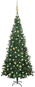 Umělý vánoční stromek s LED a sadou koulí L 240 cm zelený,  3077491 HangarStore.cz