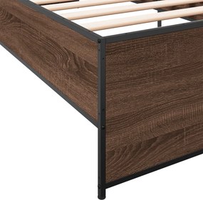 vidaXL Rám postele 90 x 190 cm kompozitní dřevo a kov [845250] Barva: kouřový dub