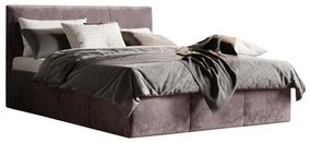 Čalouněná postel Bjorn 160x200, šedohnědá, bez matrace
