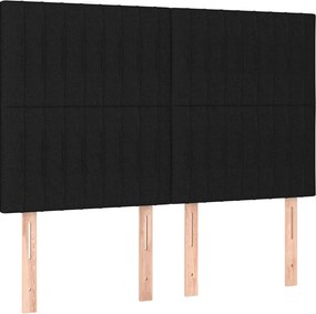 Box spring postel s matrací černá 140 x 190 cm textil 3137311