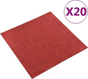 vidaXL Kobercové podlahové dlaždice 20 ks 5 m² 50 x 50 cm [147309] Barva: Světle béžová