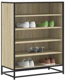 Botník dub sonoma 75 x 38 x 97,5 cm kompozitní dřevo a kov 3300871