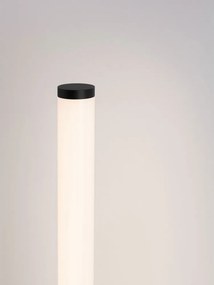 Matně černá ocelová LED stmívatelná stojací lampa se stínidlem z akrylového skla (výška 141 cm) Glaze – Nova Luce