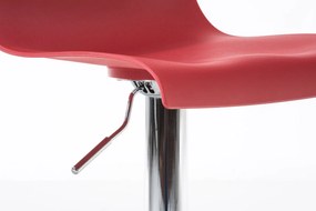 Sada 2 barových židlí Hoover plast chromovaná konstrukce – červená