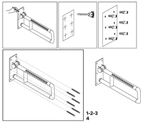 Nimco Pevné podpěrné madlo 900 mm - BMUC 9090-90, černé
